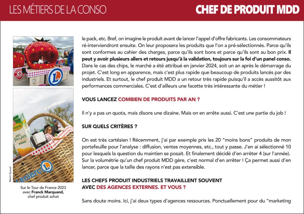 Les MÉTIERS de la CONSO (19) : chef de produit MDD (Leclerc) - Olivier ...